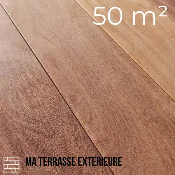 Kit terrasse bois Cumaru prêt à poser 50 m2 - 21 x 145 mm / 0,95 m - Ma ...
